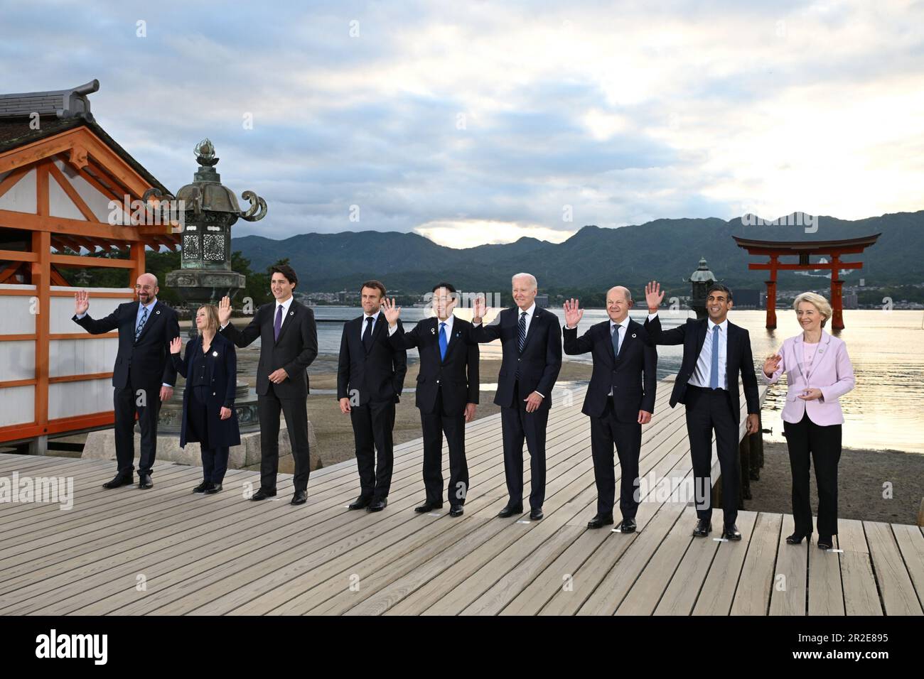 G7 leaders (left to right) European Council President Charles Michel ...
