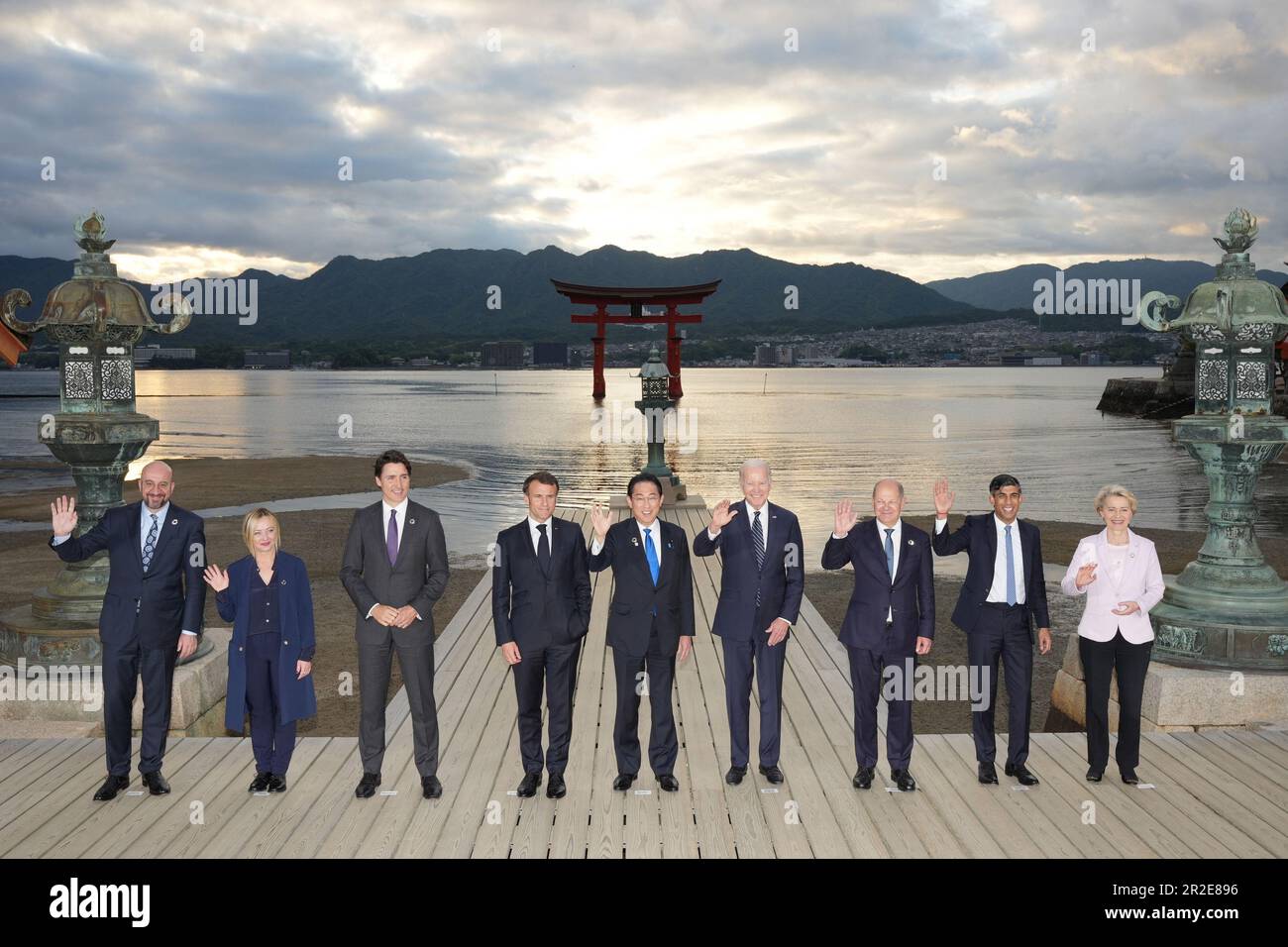 G7 leaders (left to right) European Council President Charles Michel ...