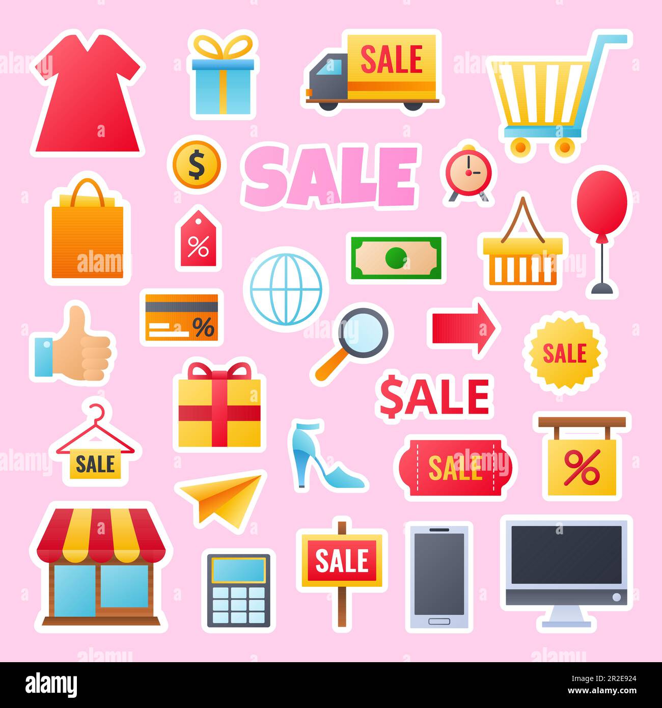 Set of sale stickers. isolated vector badges Stock Vector Image & Art ...