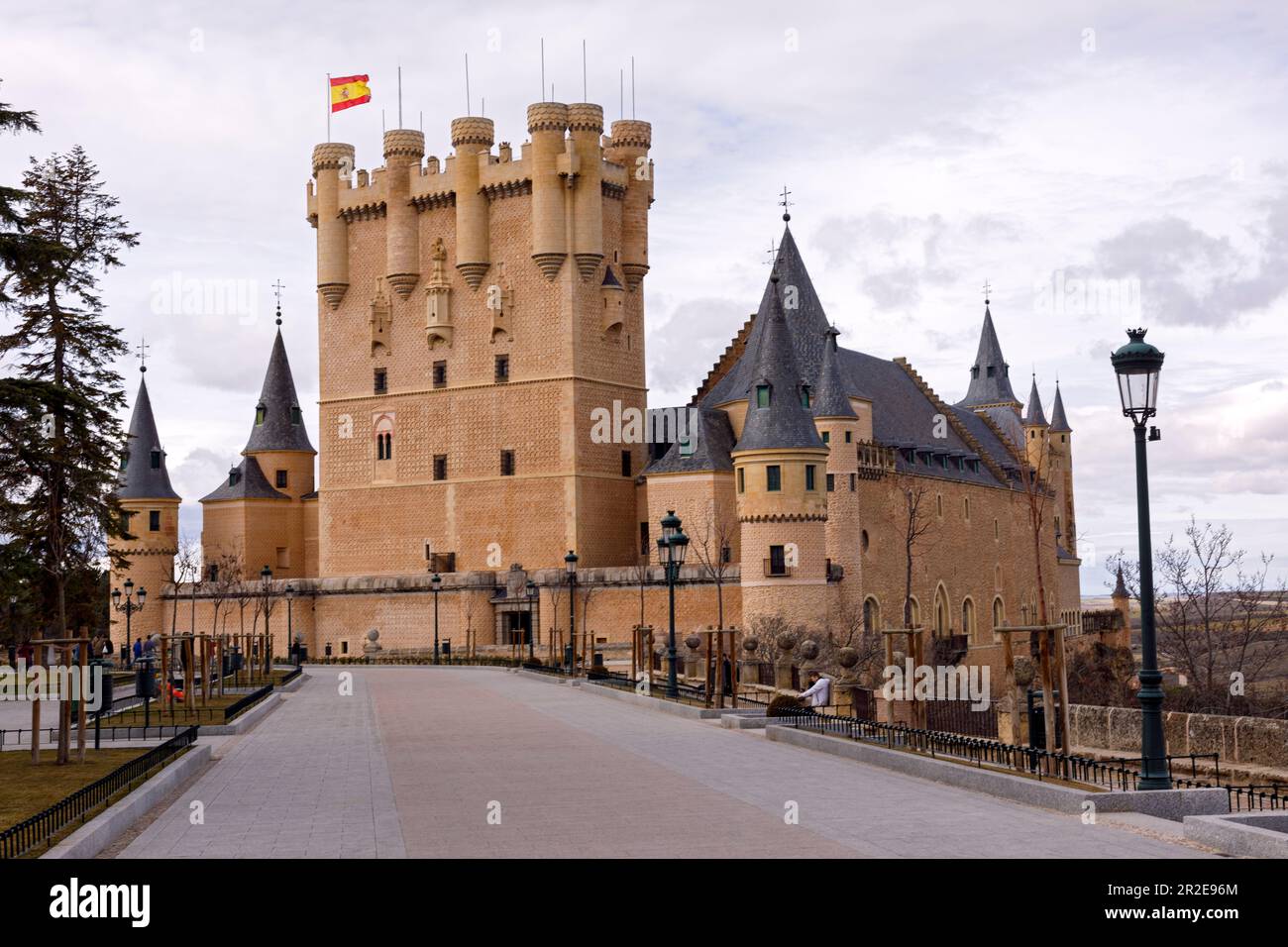 Spain, Segovia, Alcazar of Segovia "Segovia Castle" a medieval castle ...