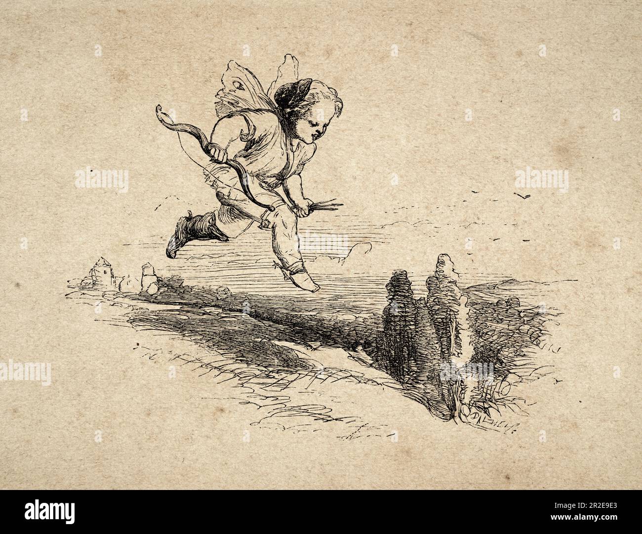 Vintage illustration Scene from The Two Gentlemen of Verona by William ...