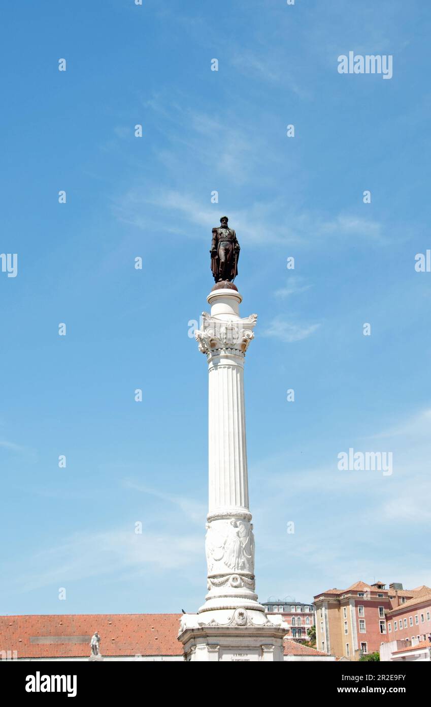 Statue of Dom Pedro IV, Rossio Square, Lisbon, Portugal Stock Photo - Alamy