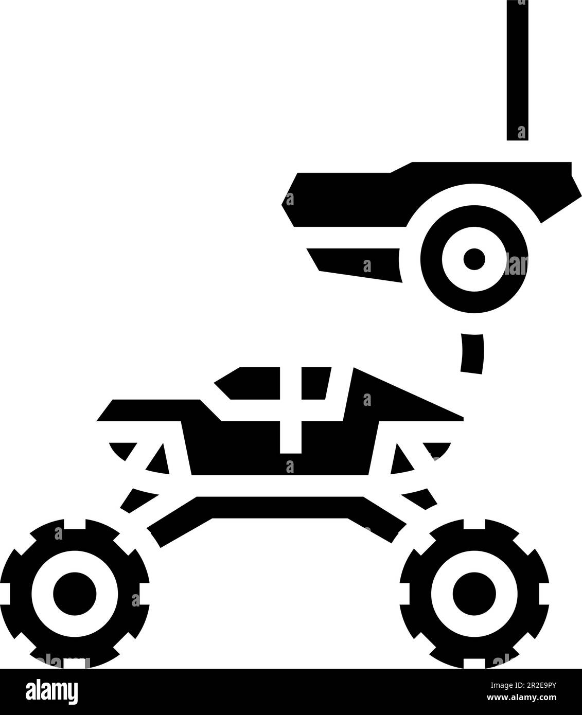 remote controlled toy child game play glyph icon vector illustration ...