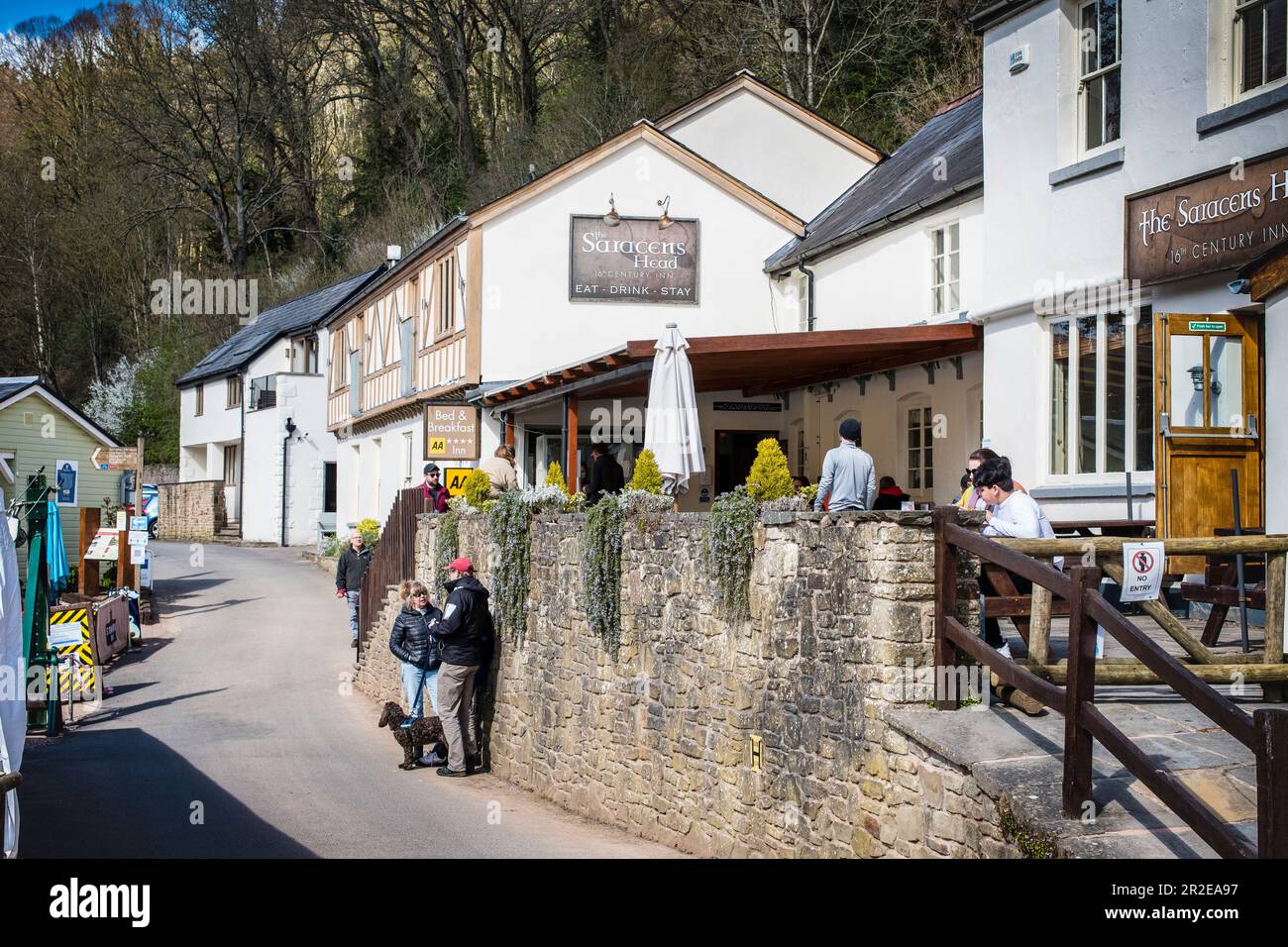 The Saracens Head is a listed 16th-century pub by the River Wye in ...