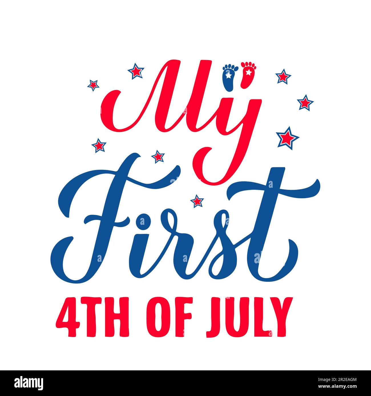My First 4th of July calligraphy hand lettering. Funny Independence Day ...
