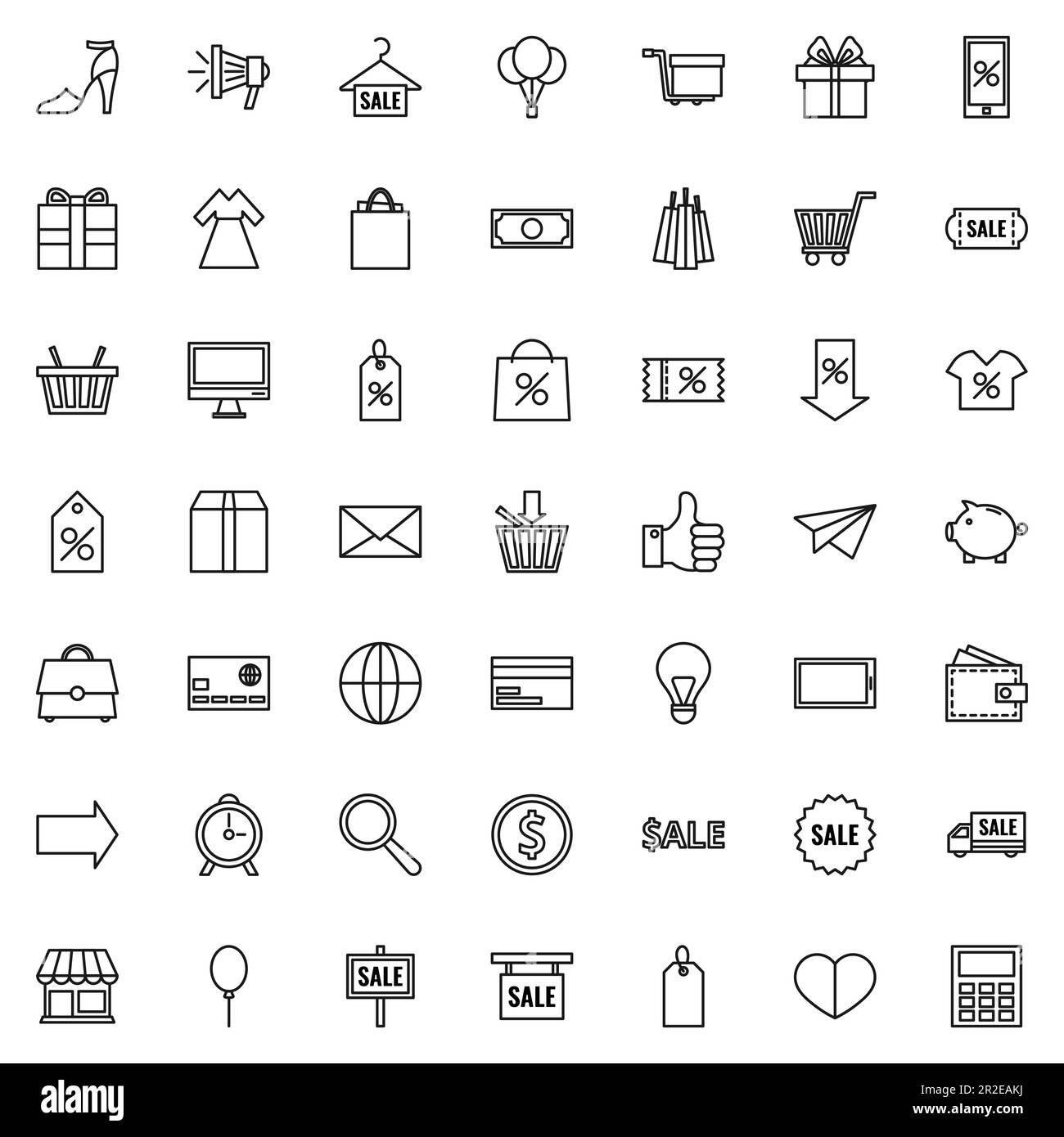 Big set of isolated Shopping line icons Stock Vector Image & Art - Alamy