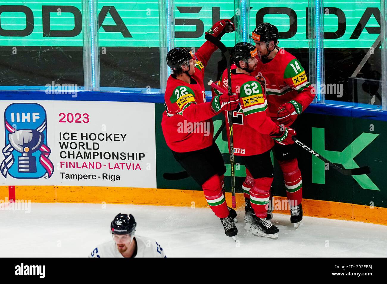 Hungary's Balazs Sebok, tight, celebrates with Vilmos Gallo, left, and ...