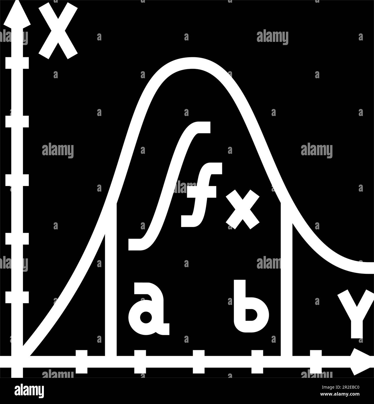 Integral Math Science Education Glyph Icon Vector Illustration Stock