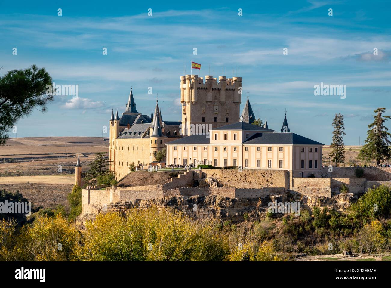 Alcazar of Segovia at sunset. medieval castle located in the city of ...
