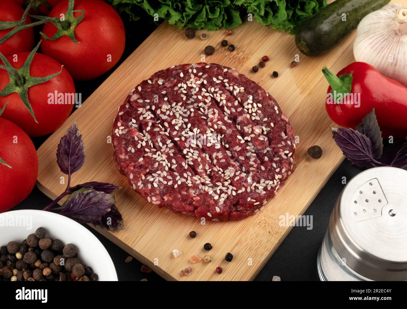 background, barbecue, bbq, beef, board, burger, burger cutlet, closeup ...