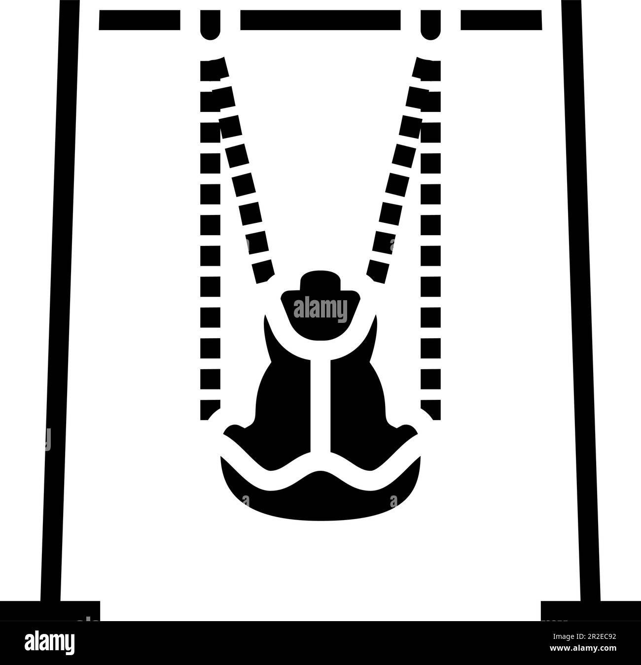 inclusive swing seat park kid play glyph icon vector illustration Stock ...