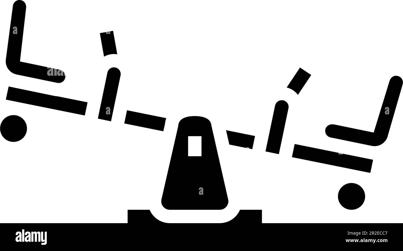 seesaw park outdoor kid play glyph icon vector illustration Stock ...