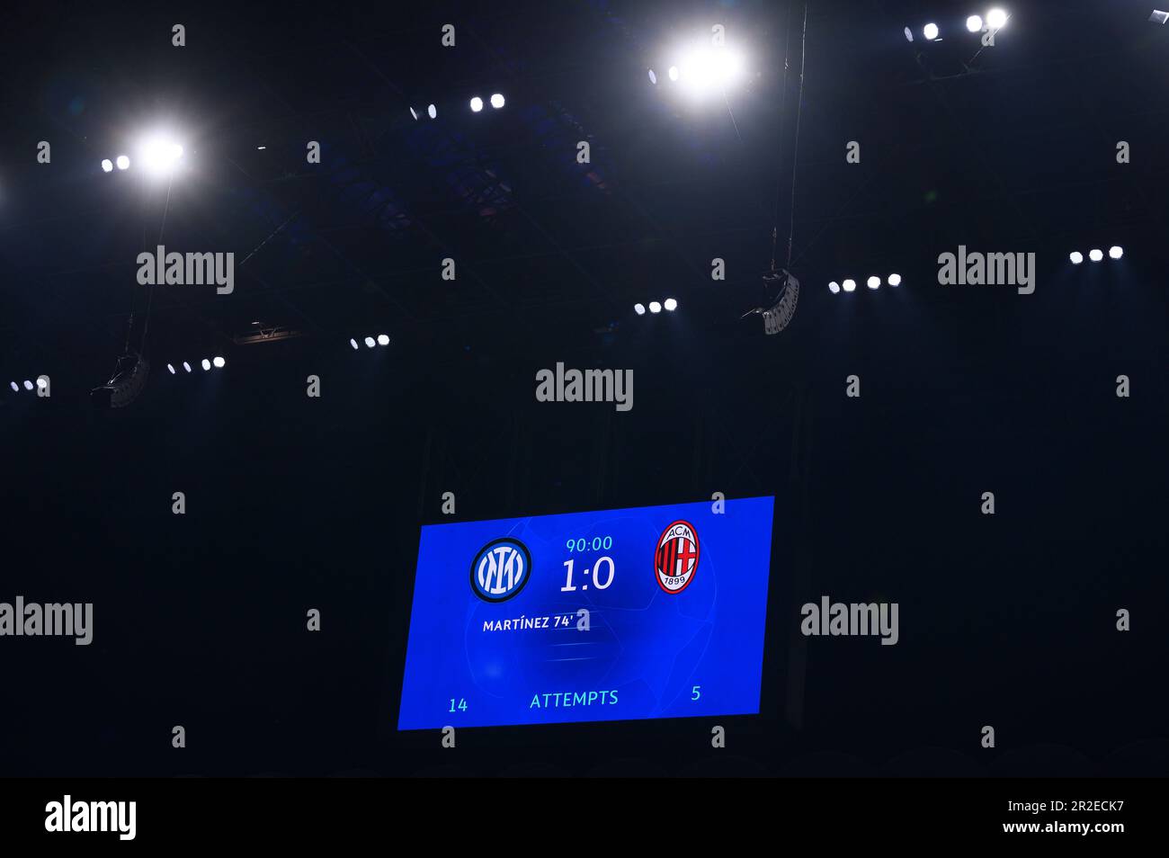 2023 champions league final scoreboard hi-res stock photography and ...
