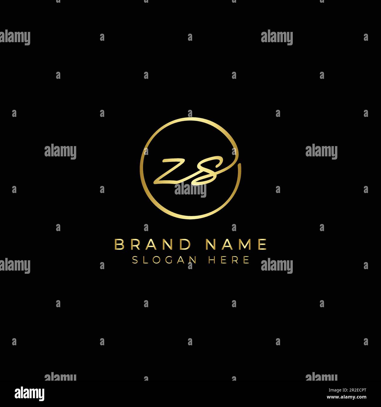 Z, S, ZS Initial letter handwritten and signature vector logo. Business ...
