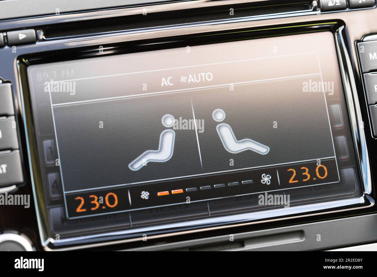 Modern luxury car dashboard with big display Stock Photo - Alamy