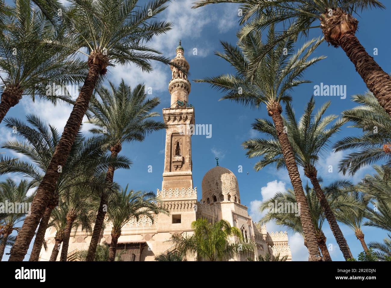 13th century Islamic architecture of Abu Al Abbas al Mursi Mosque, tomb ...