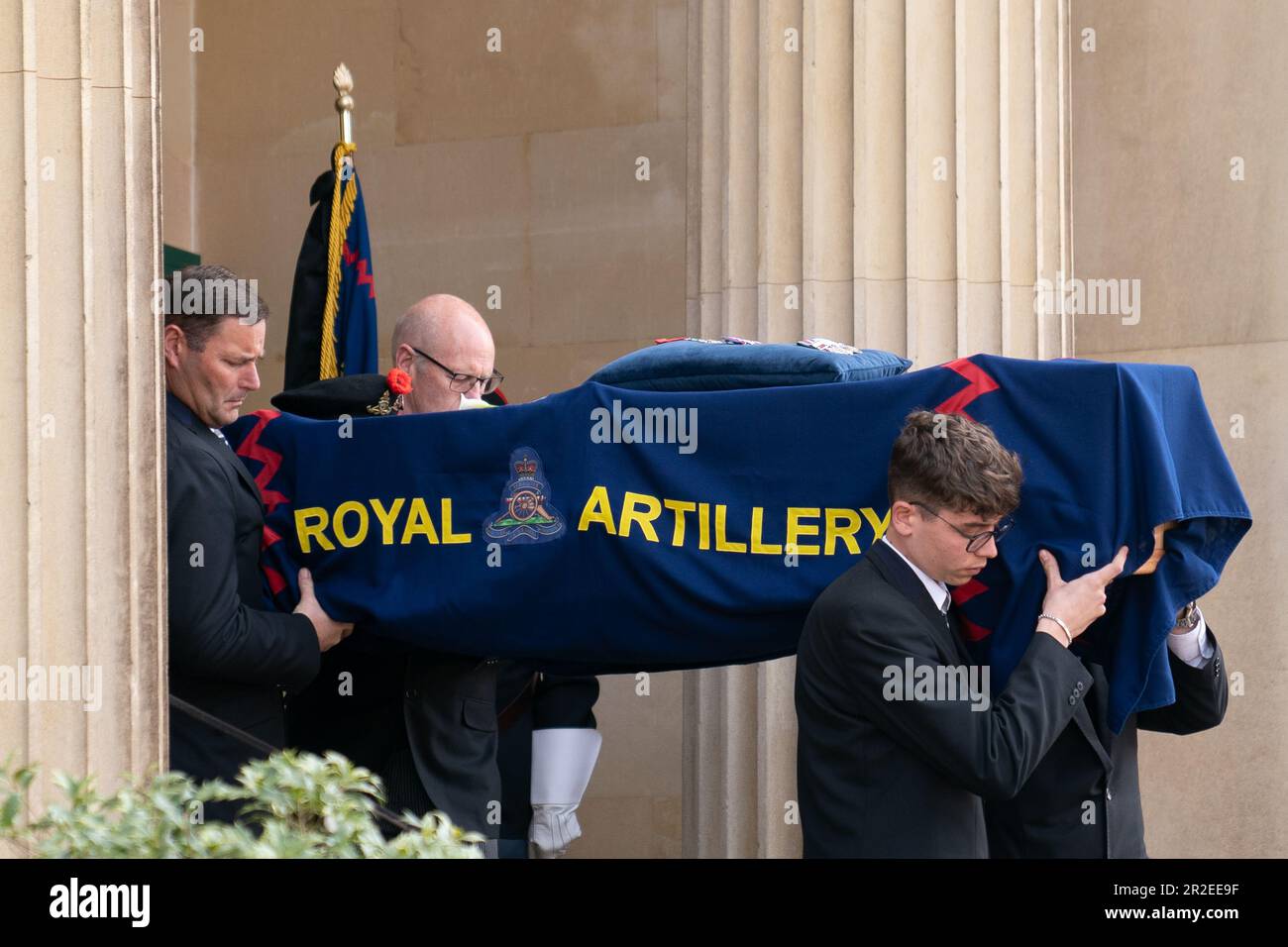 The coffin of D-Day veteran Joe Cattini is carried out of St Edmund's ...