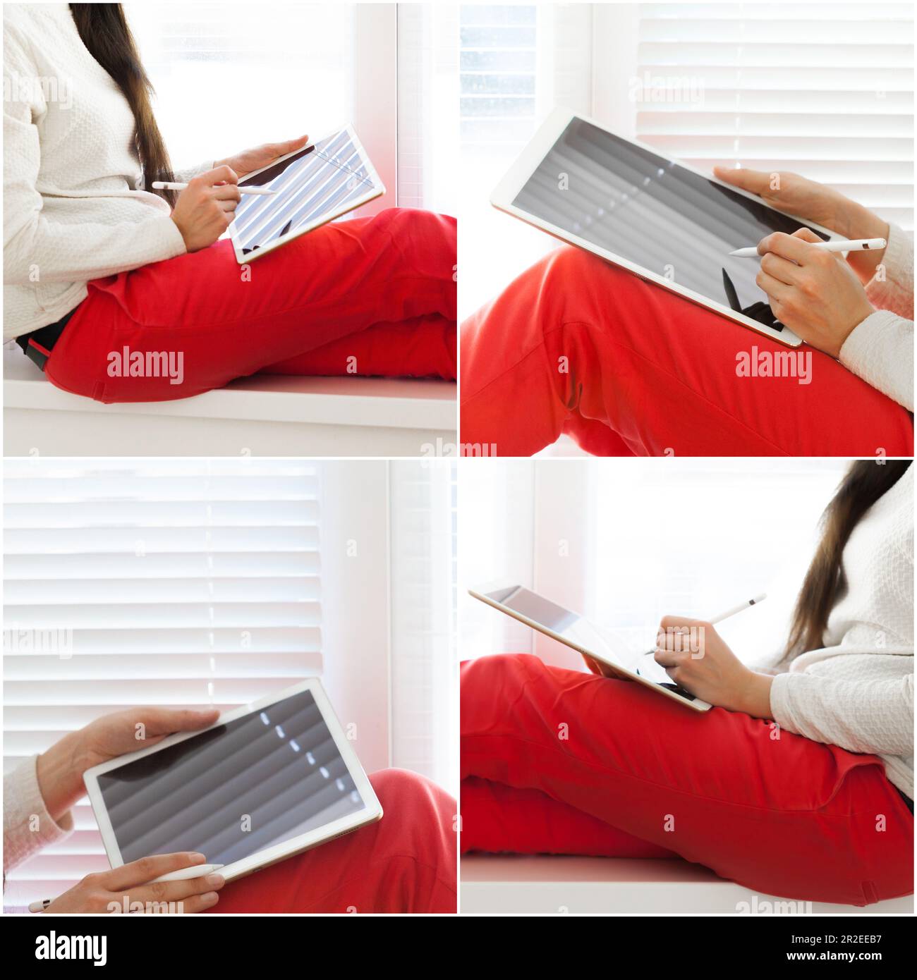 people using modern digital tablet Stock Photo - Alamy