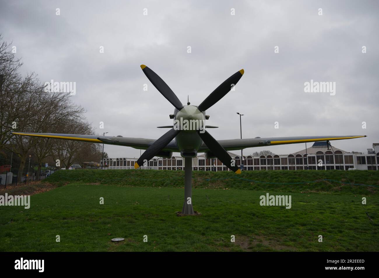Supermarine Spitfire Mk XVI gate guardian Stock Photo - Alamy