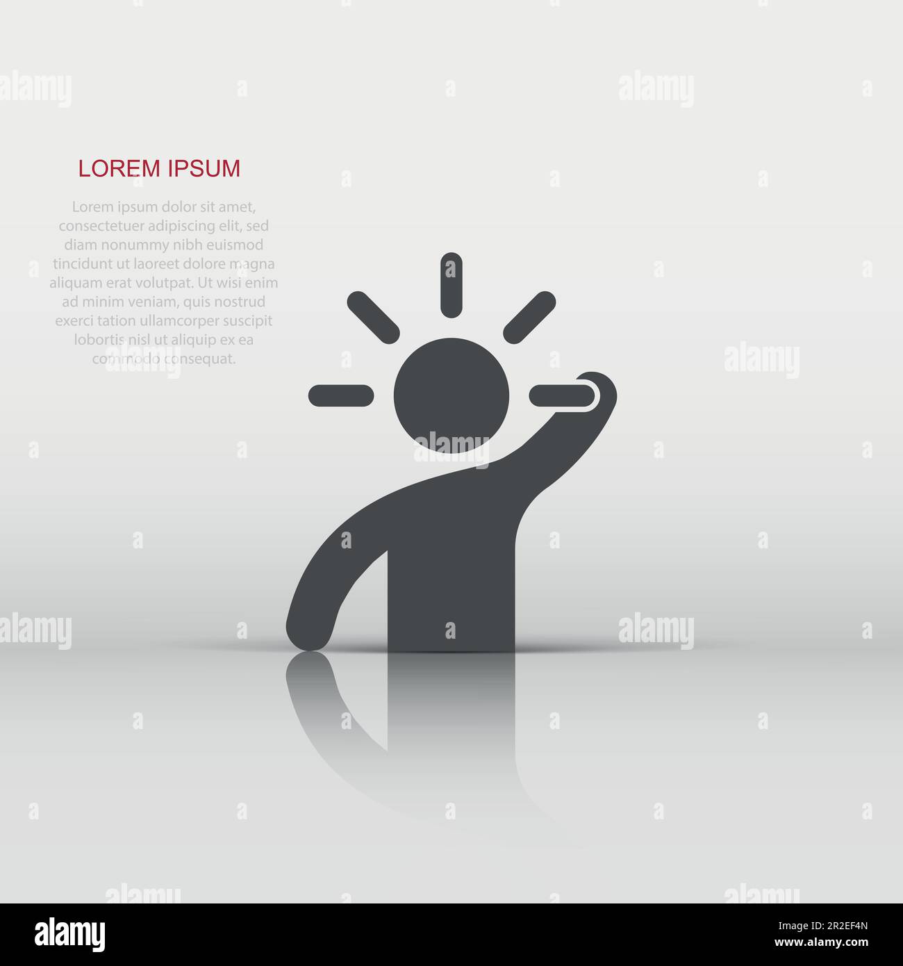 Mind people icon in flat style. Human frustration vector illustration ...