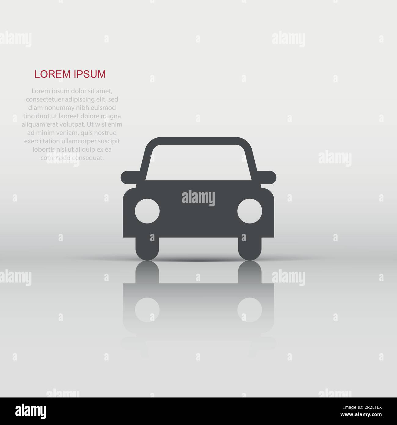 Car icon in flat style. Automobile car vector illustration on white ...