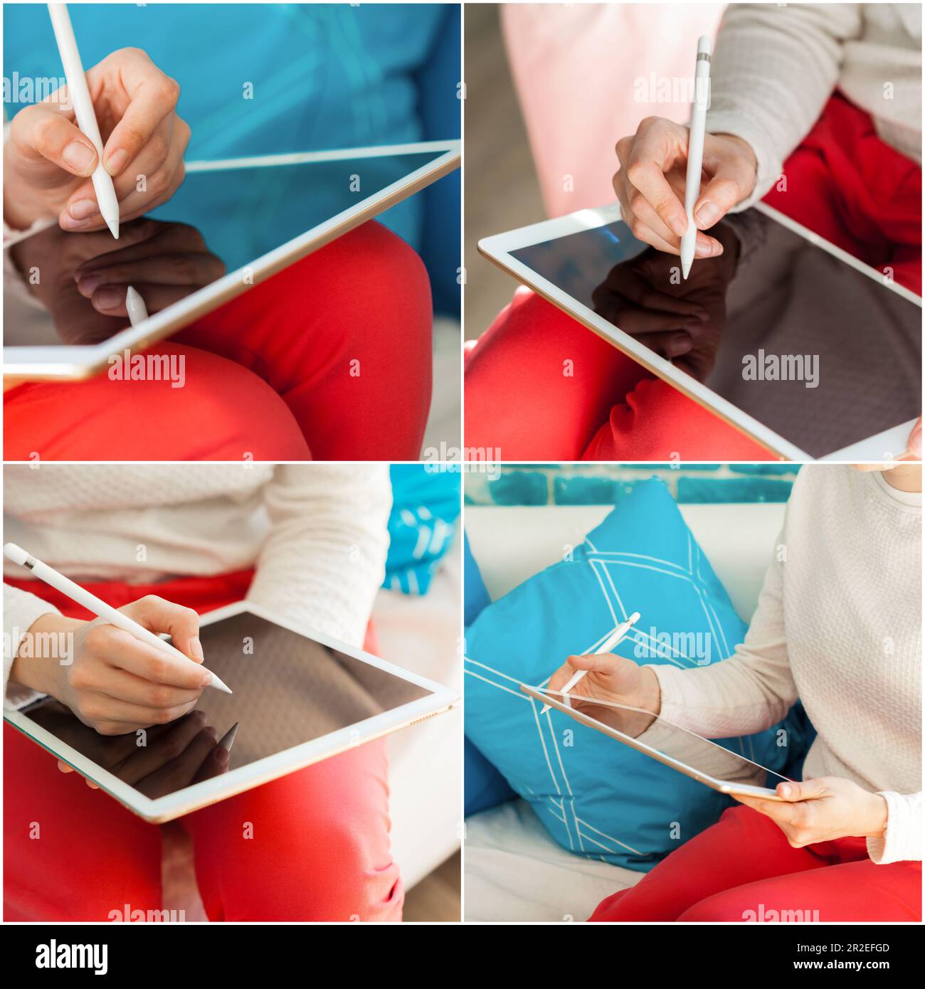people using modern digital tablet Stock Photo - Alamy