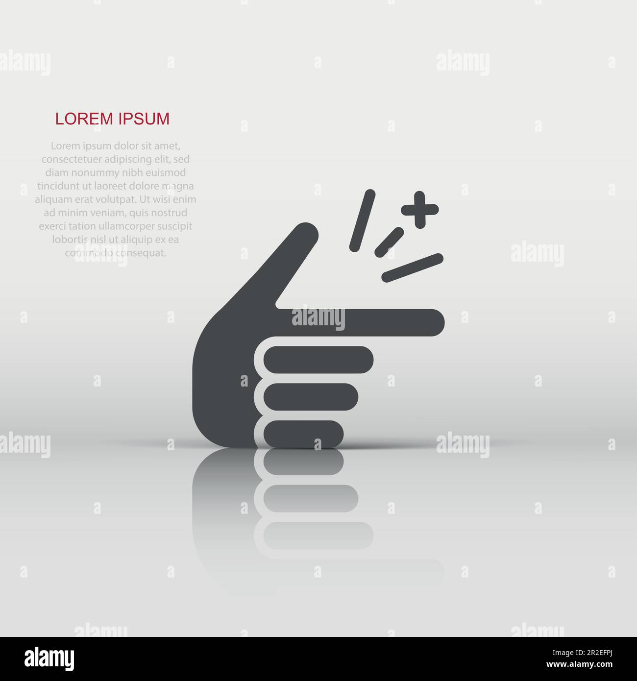 Finger snap icon in flat style. Fingers expression vector illustration ...