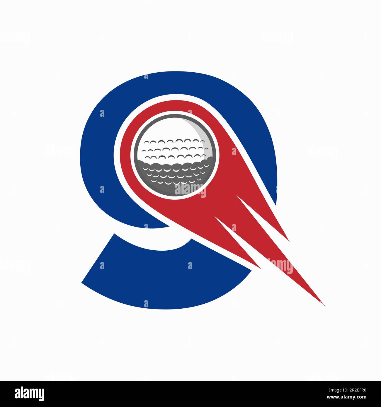 Letter 9 Golf Logo Concept With Moving Golf Ball Icon. Hockey Sports ...