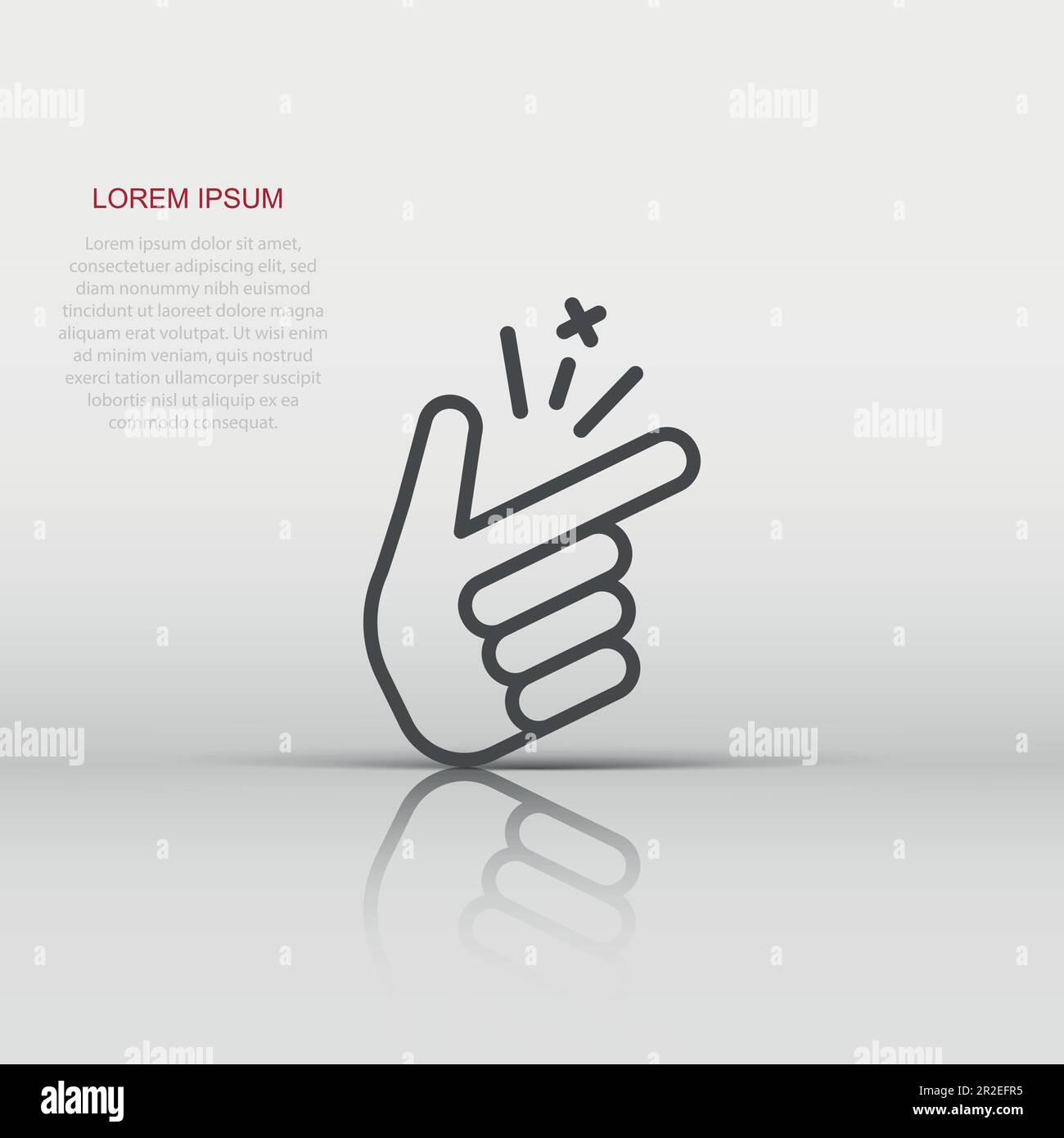Finger snap icon in flat style. Fingers expression vector illustration ...