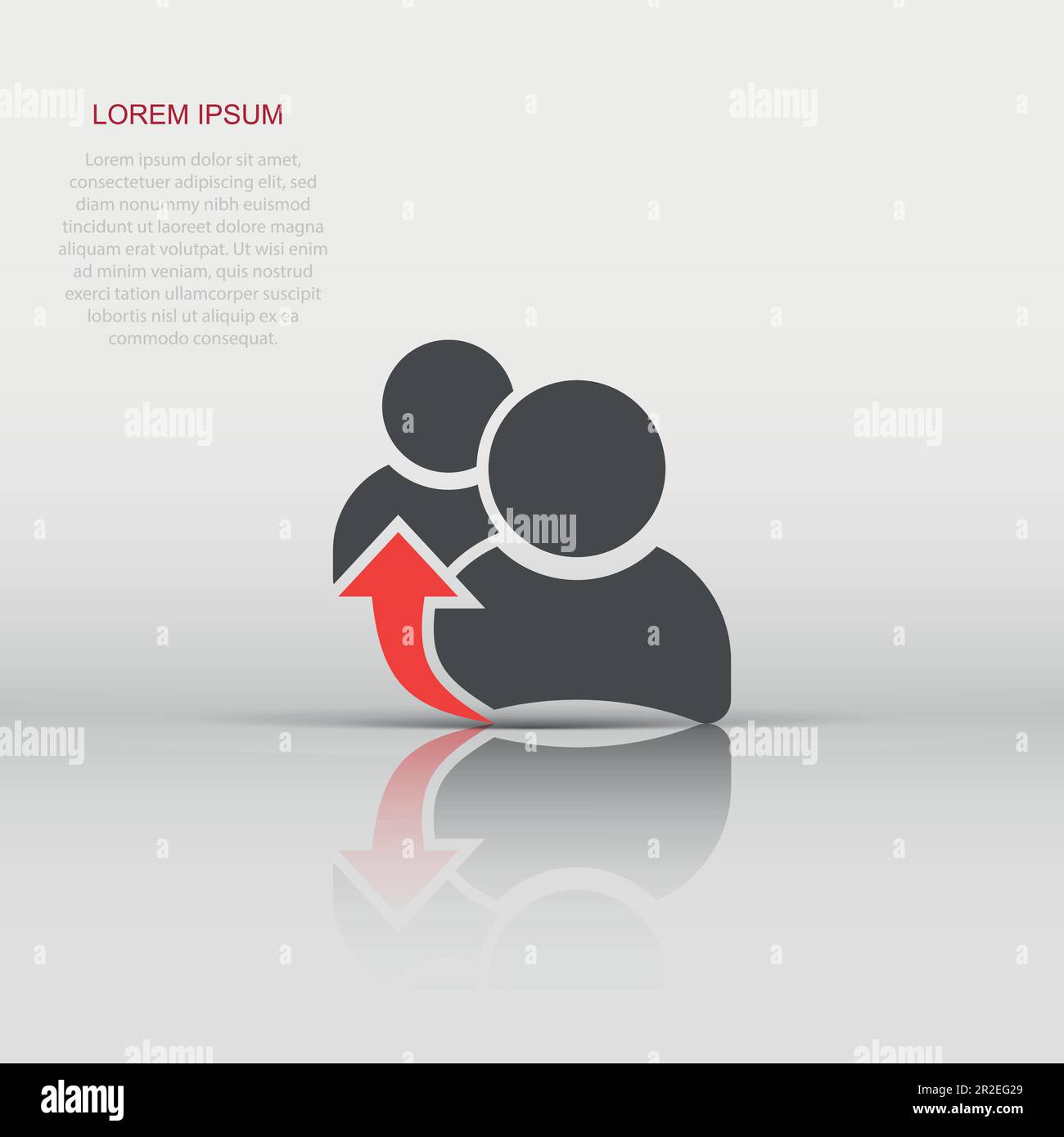 People referral icon in flat style. Business communication vector ...