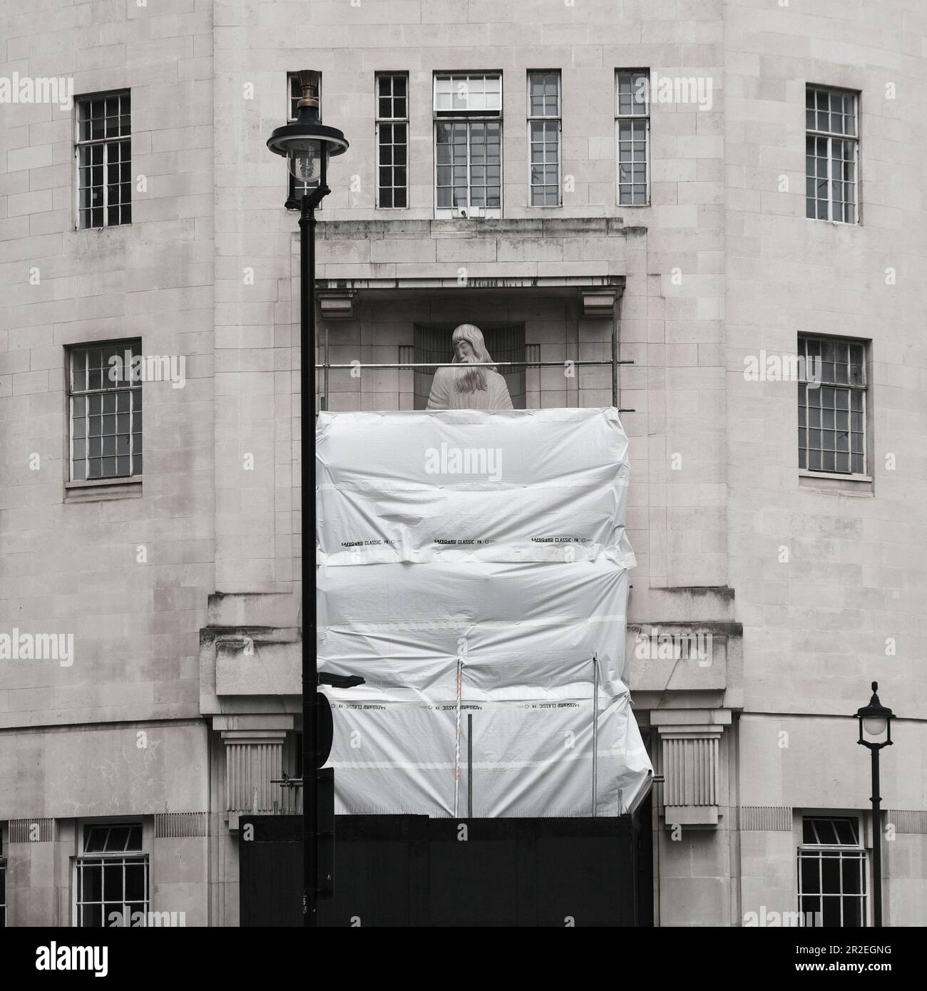 Eric Gill sculpture under repair Stock Photo - Alamy