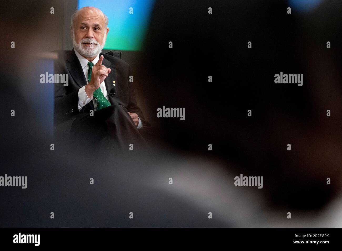 Former Federal Reserve Chairman Ben Bernanke speaks during the Thomas ...