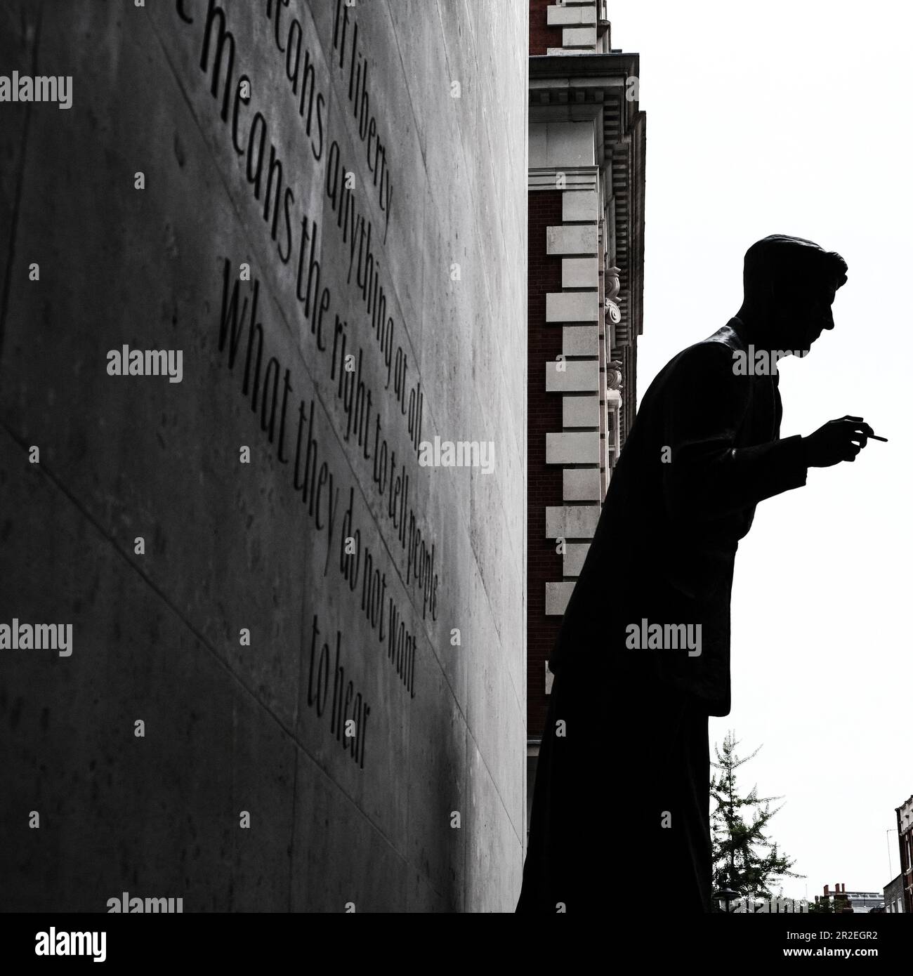 Orwell Monument at the BBC Stock Photo - Alamy