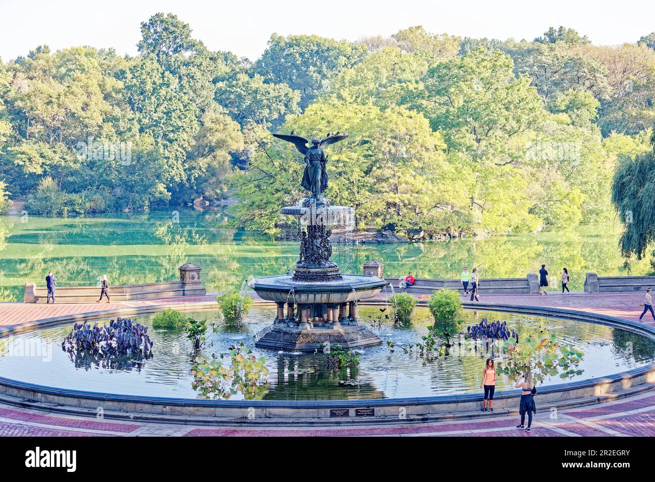 Bethesda Fountain, centerpiece of Central Park’s Bethesda Terrace, is ...