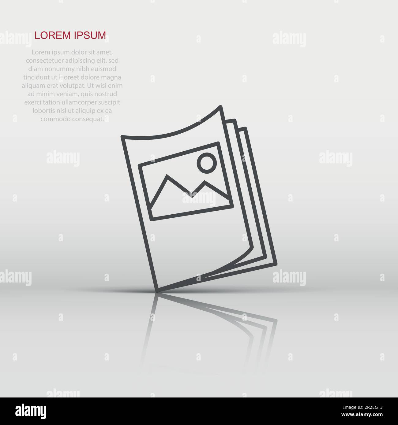 Flyer leaflet icon in flat style. Brochure sheet vector illustration on ...