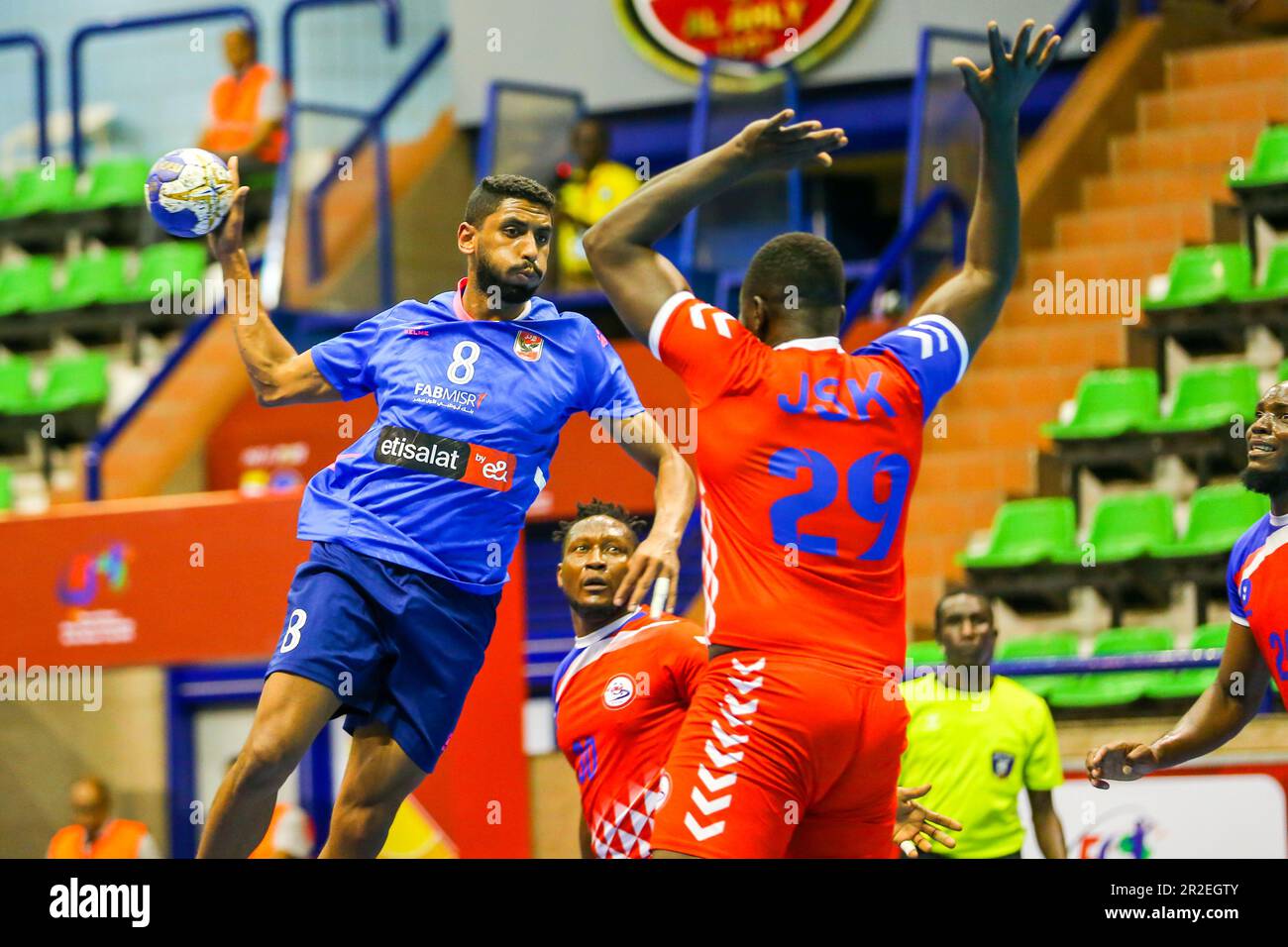 The 2023 men's African Handball confederation match between Al Ahly and ...