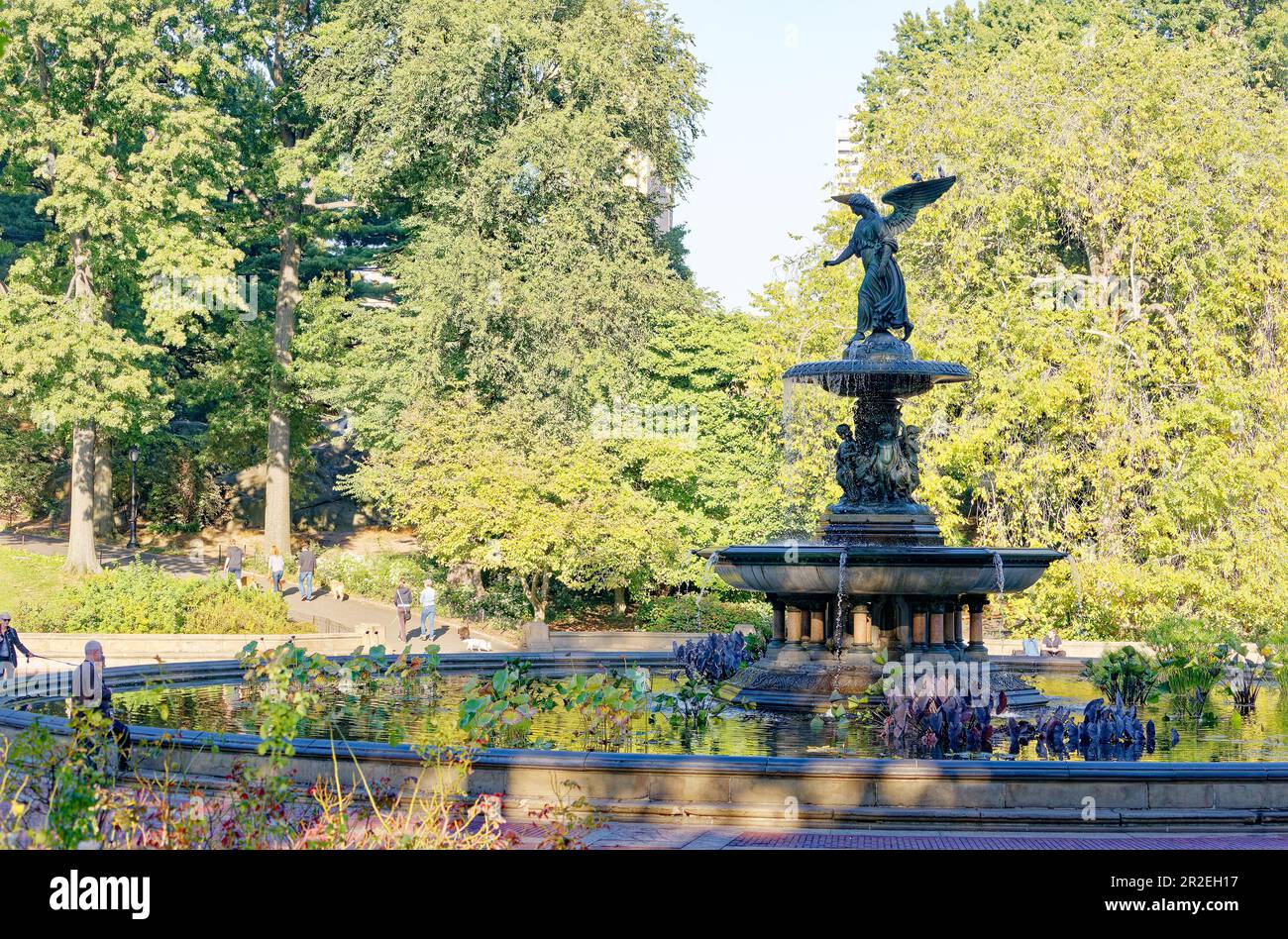 Bethesda Fountain, centerpiece of Central Park’s Bethesda Terrace, is ...