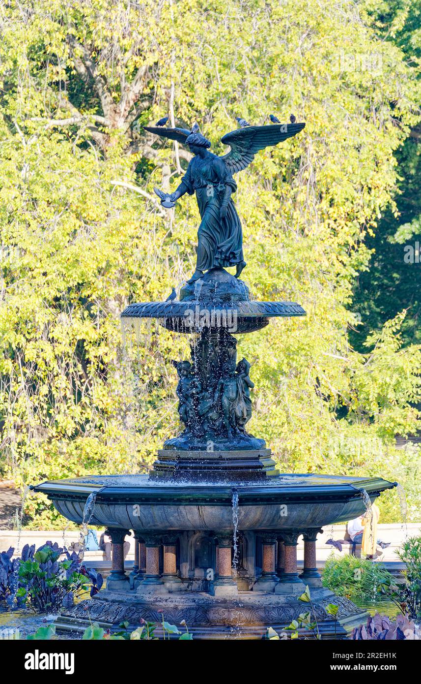 Bethesda Fountain, centerpiece of Central Park’s Bethesda Terrace, is ...