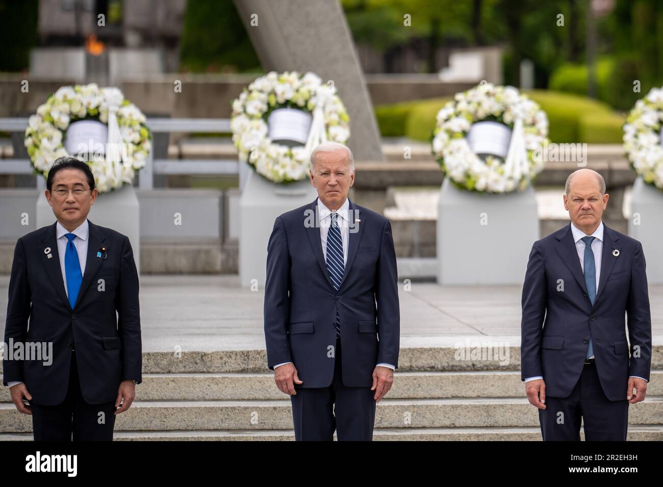 Hiroshima, Japan. 19th May, 2023. Fumio Kishida (l-r), Prime Minister ...