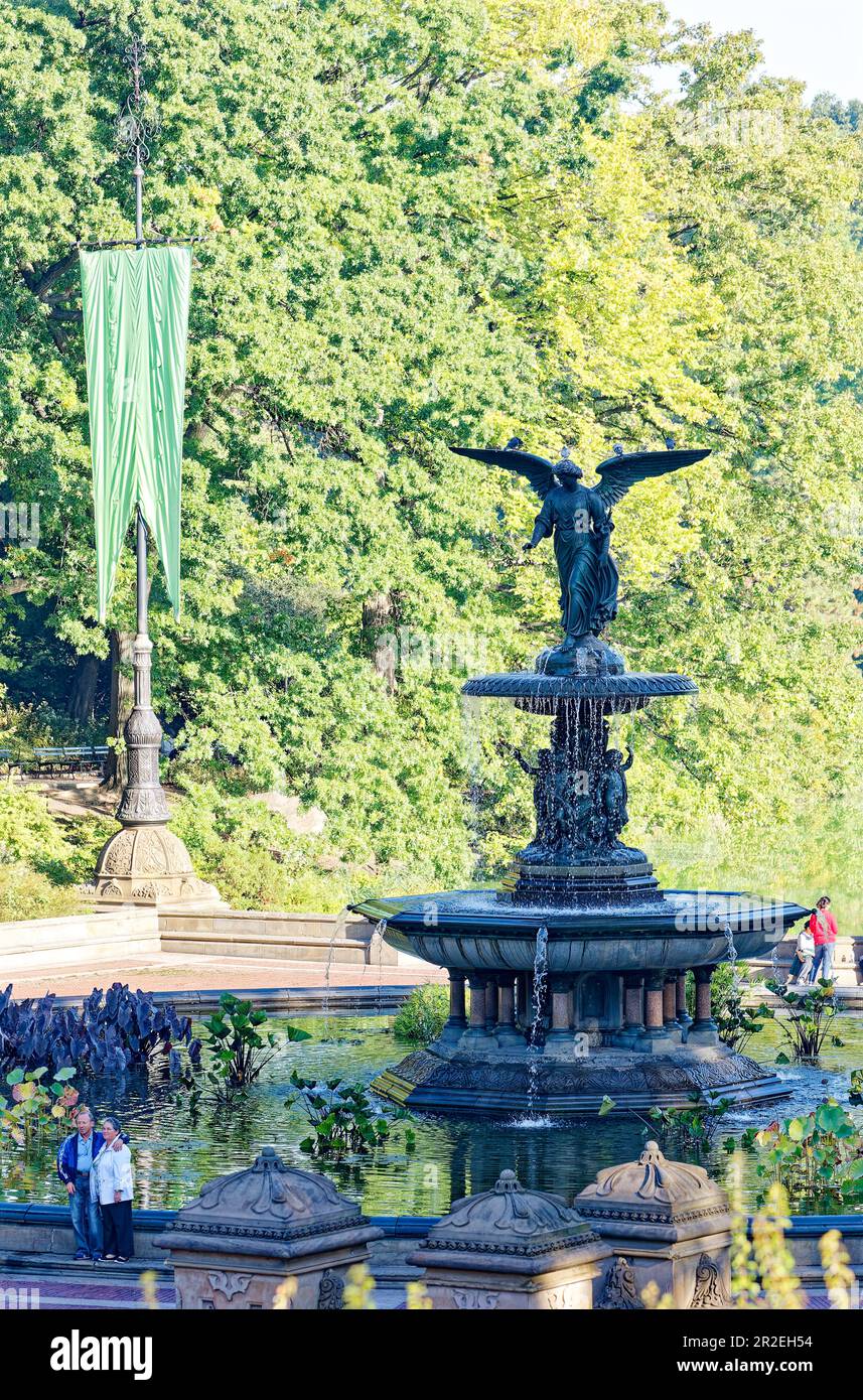 Bethesda Fountain, centerpiece of Central Park’s Bethesda Terrace, is ...