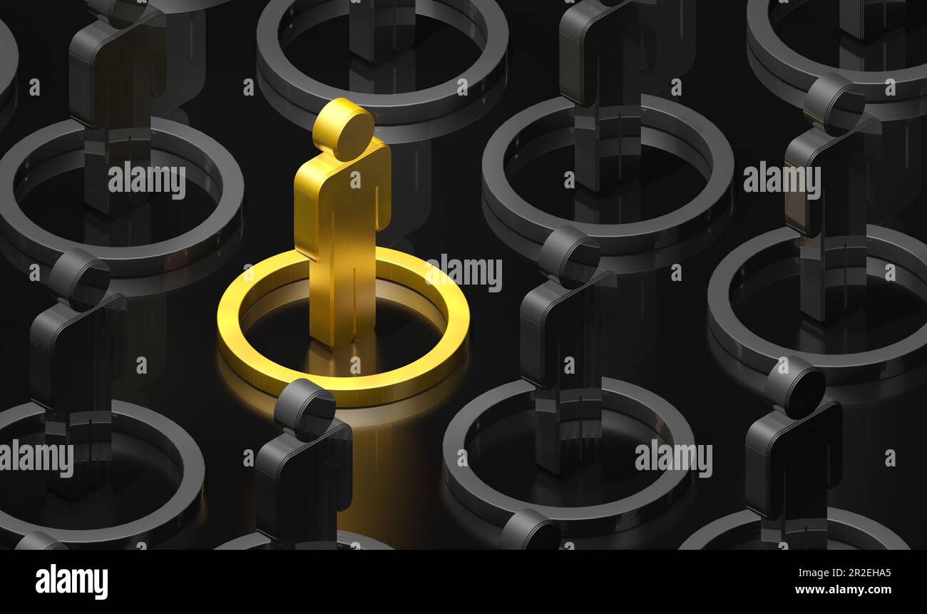 Special people unique stand out for creative solutions.Leader and ...