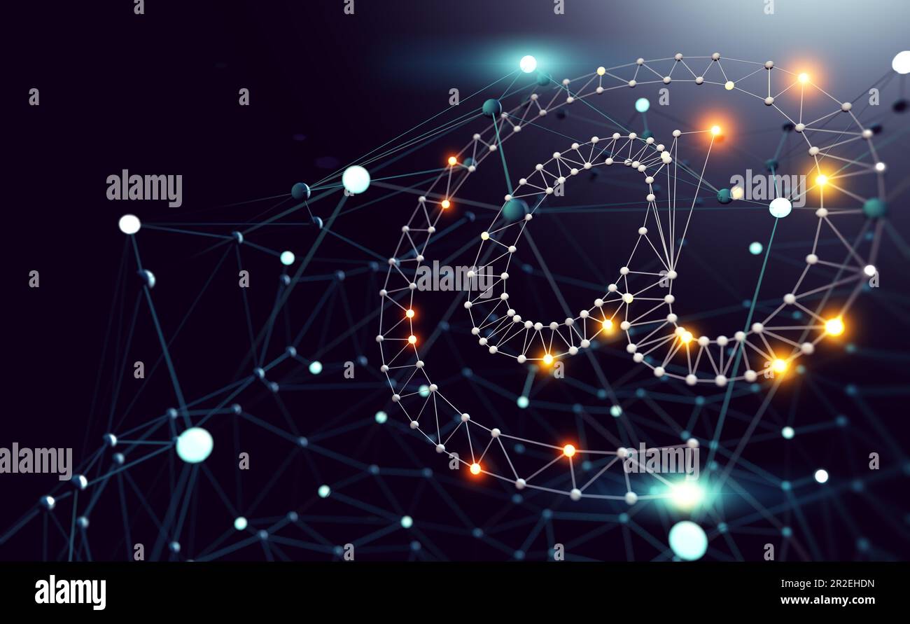 Communication technology for internet business. Global network and ...