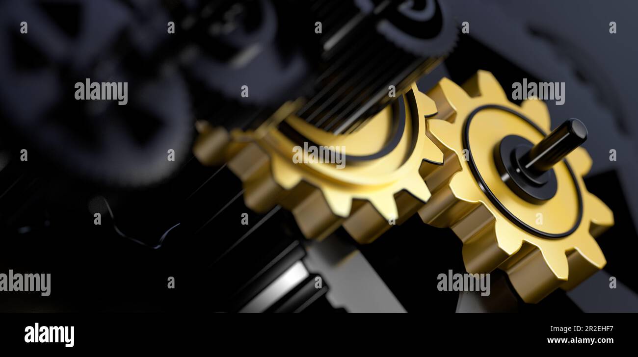 Gold metal gear mechanism for business and entrepreneurial process ...