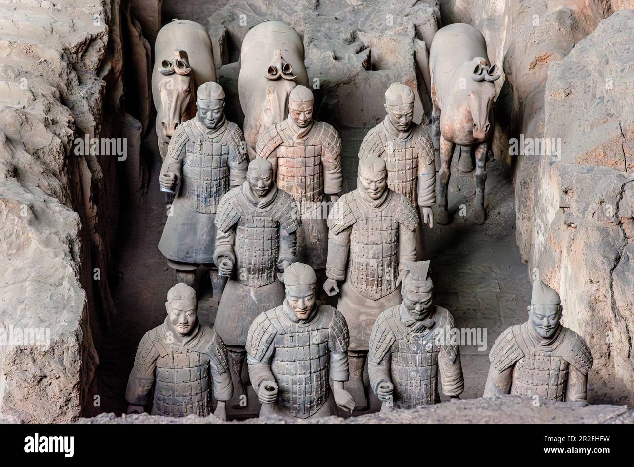 Terracotta Warriors, Pit no. 1, Xian Stock Photo - Alamy