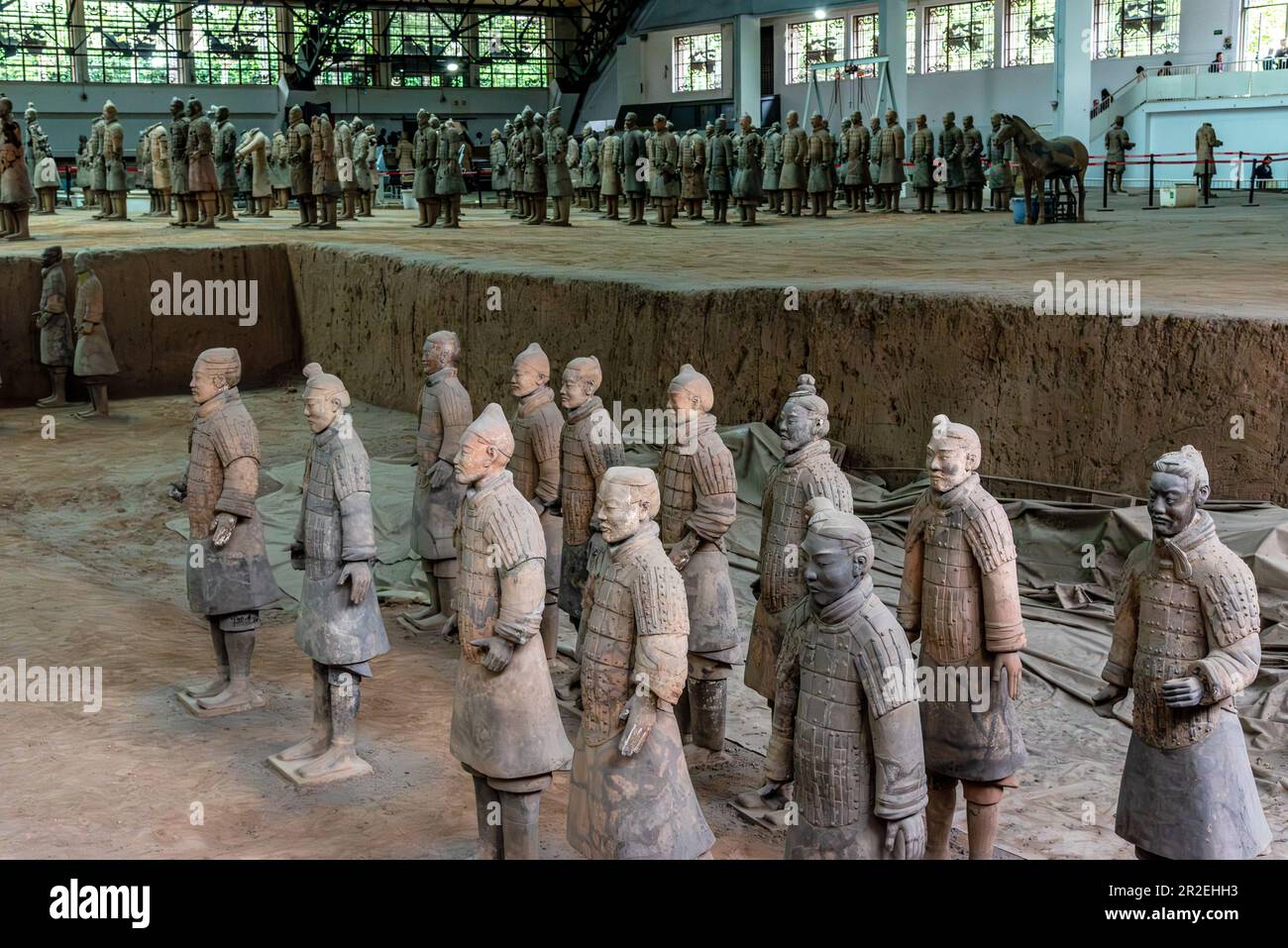 'Terracotta Hospital' Terracotta Warriors, Pit no. 1, Xian Stock Photo ...