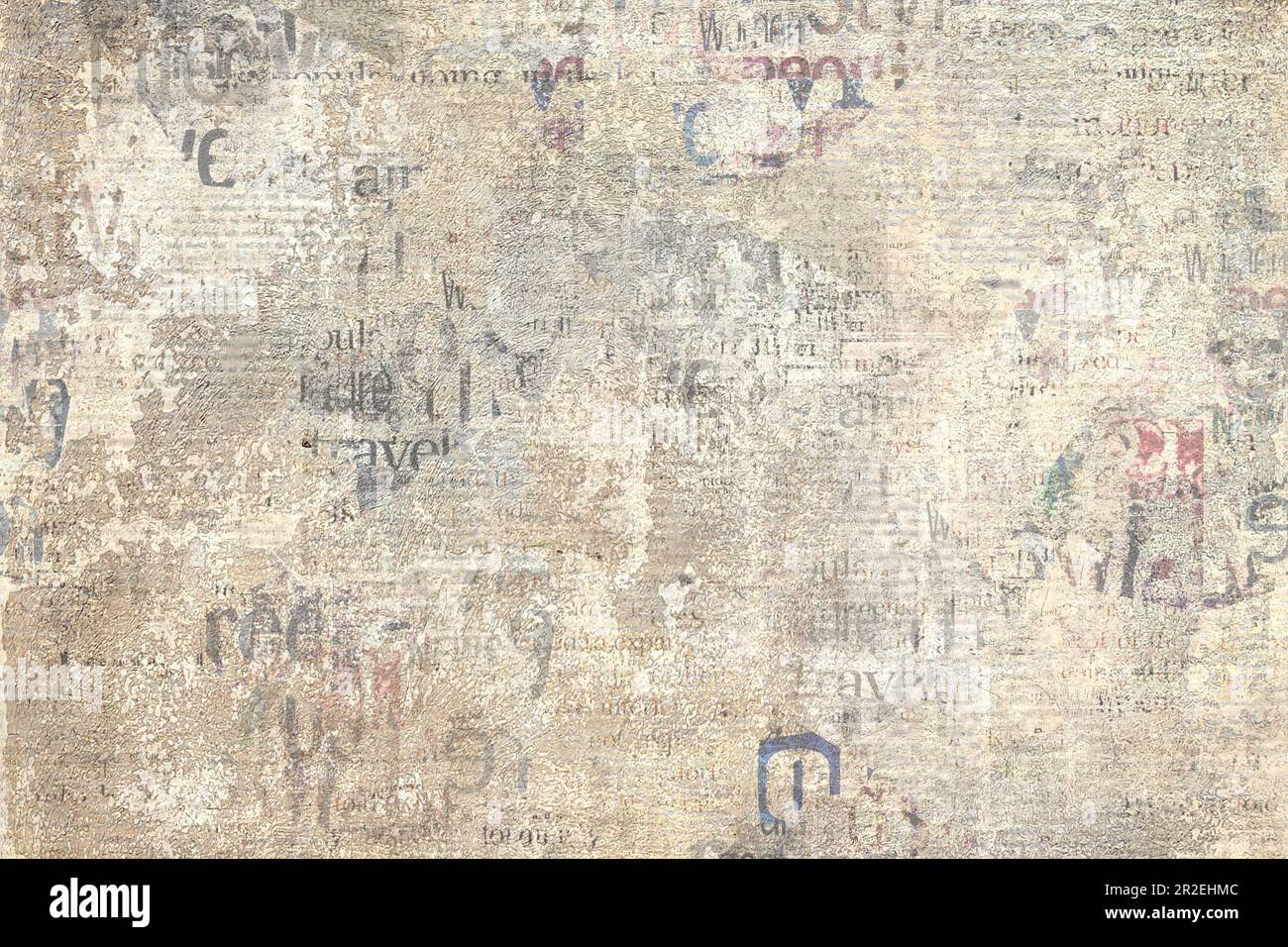 Newspaper paper grunge aged newsprint pattern background. Vintage old ...