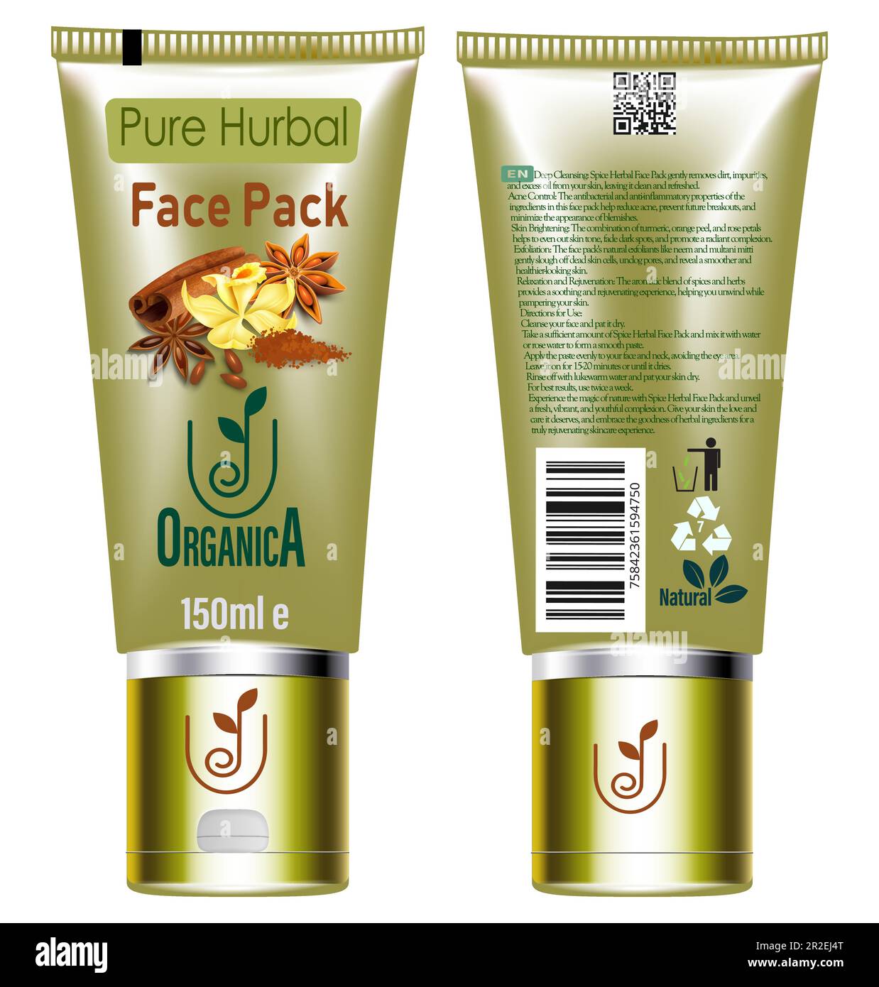 Stunning vector illustrations of face wash and face pack, ideal for ...