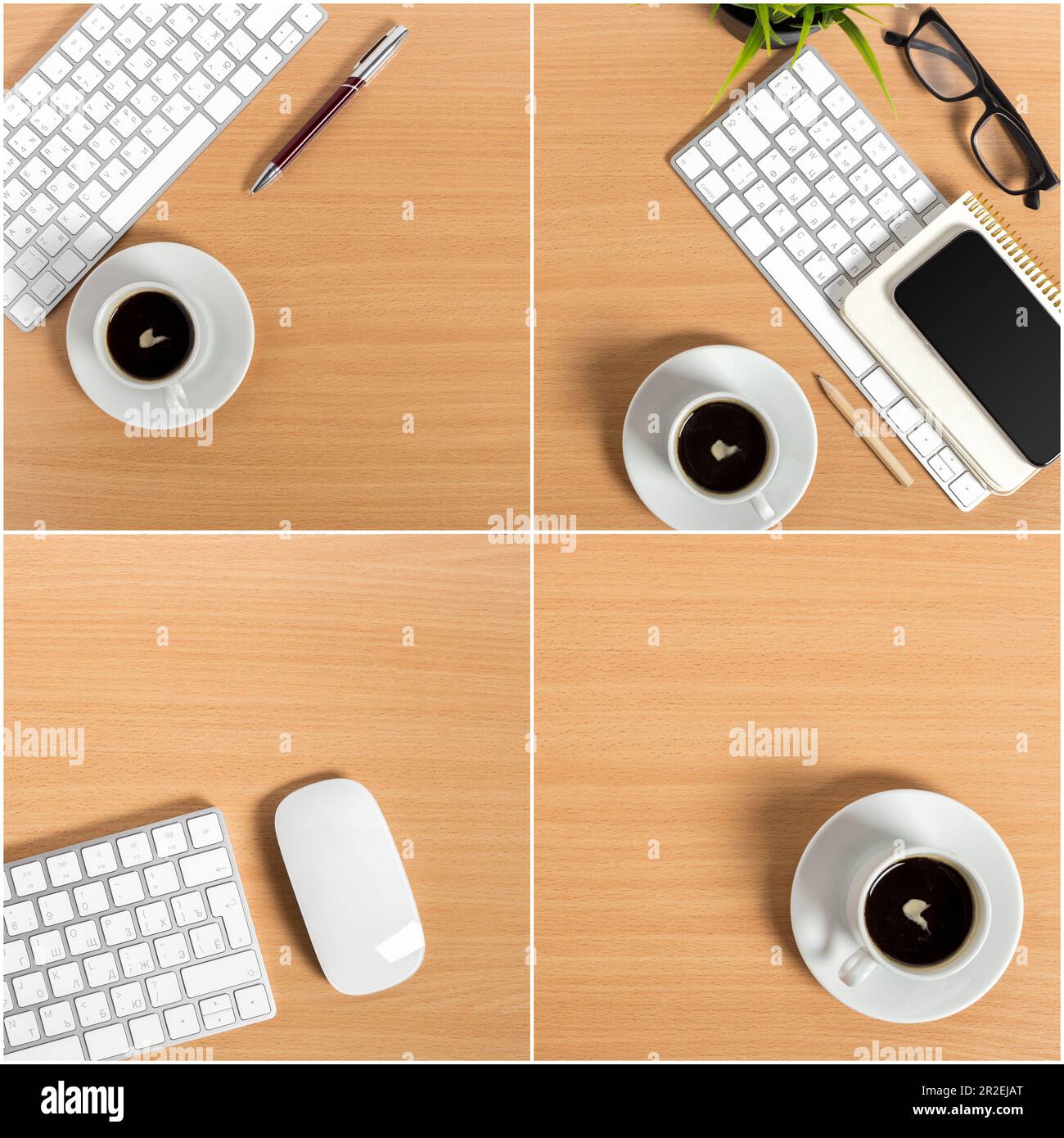 top view desk with copy space Stock Photo - Alamy