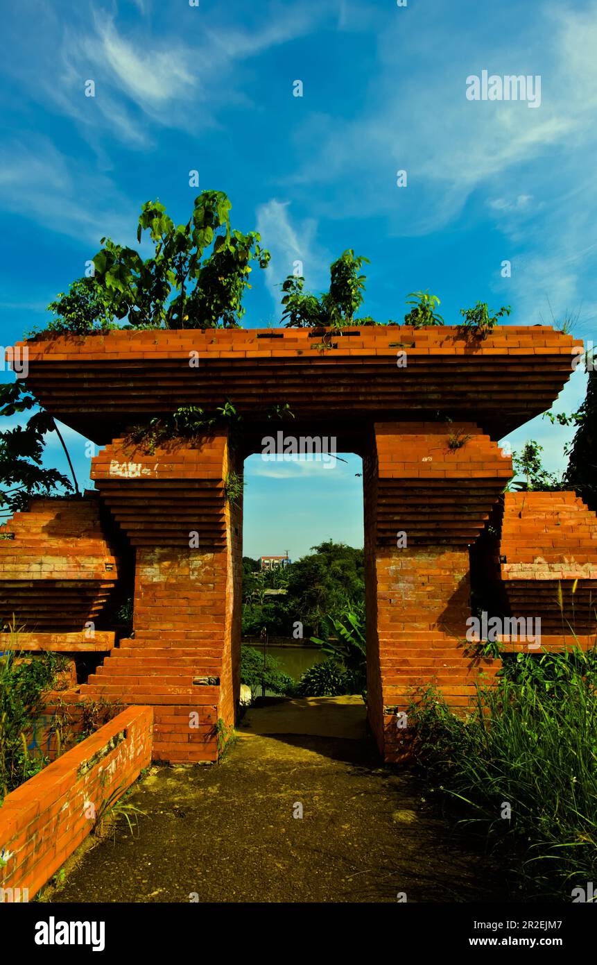 jakarta indonesia, may 14 2023, ancient gate with javanese architecture ...