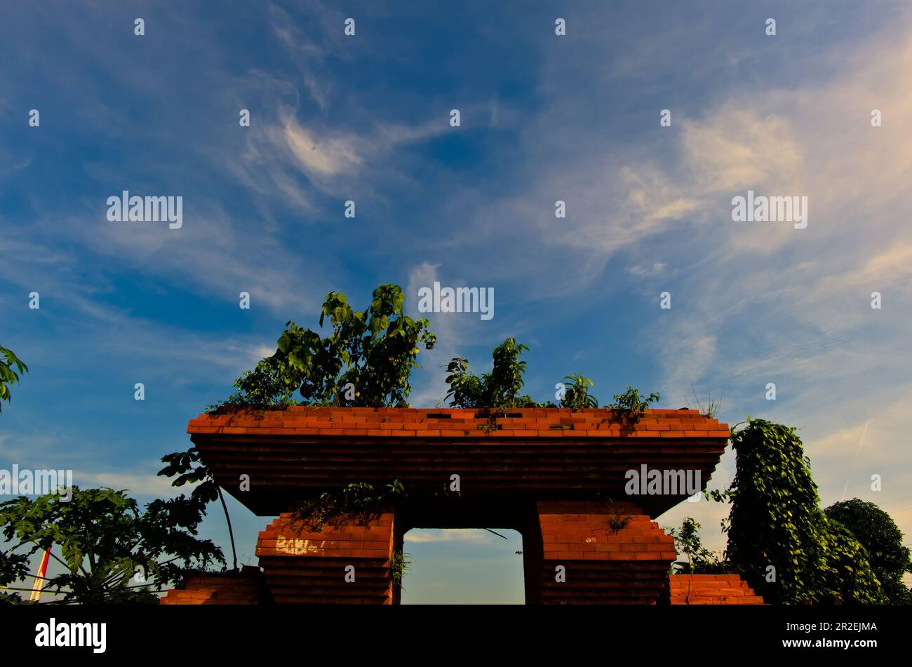 jakarta indonesia, may 14 2023, ancient gate with javanese architecture ...